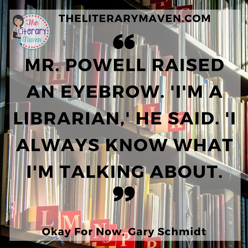 On My Bookshelf: Okay For Now by Gary Schmidt - The Literary Maven