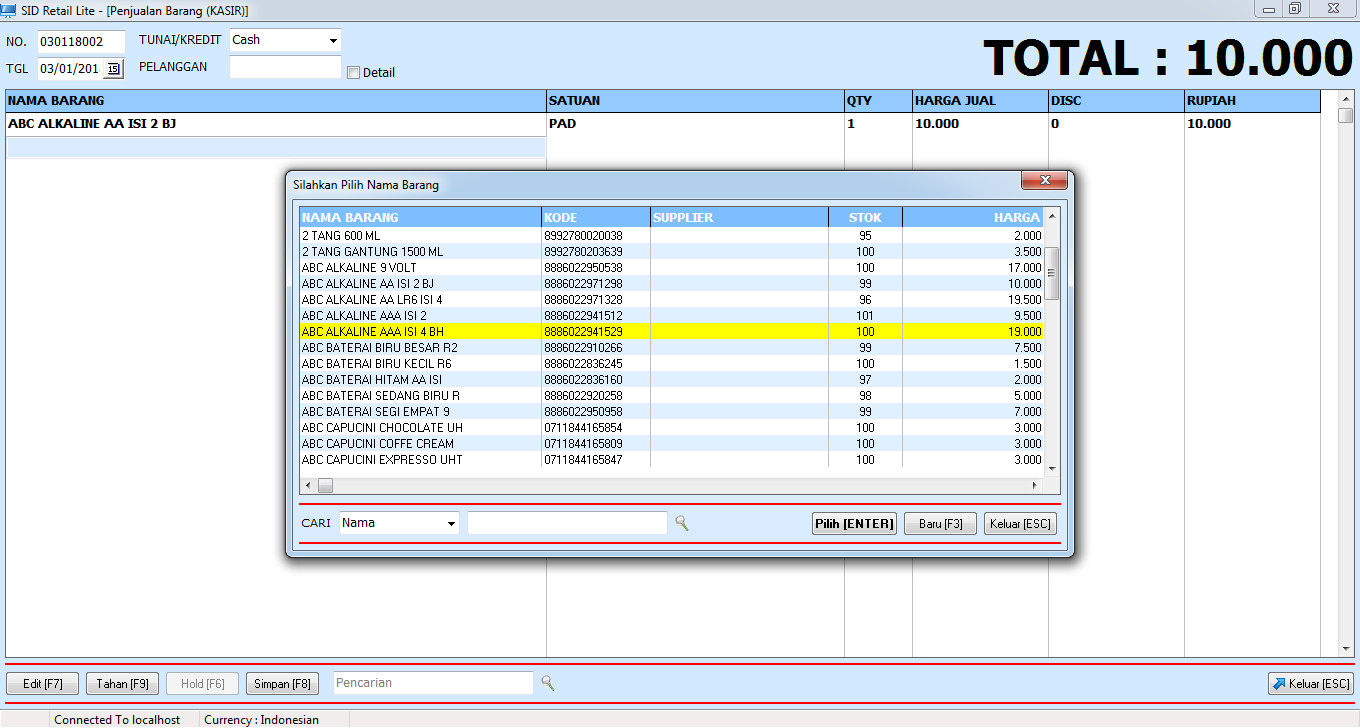 inticore software: Database Toko untuk Transaksi Penjualan Barang dan Jasa