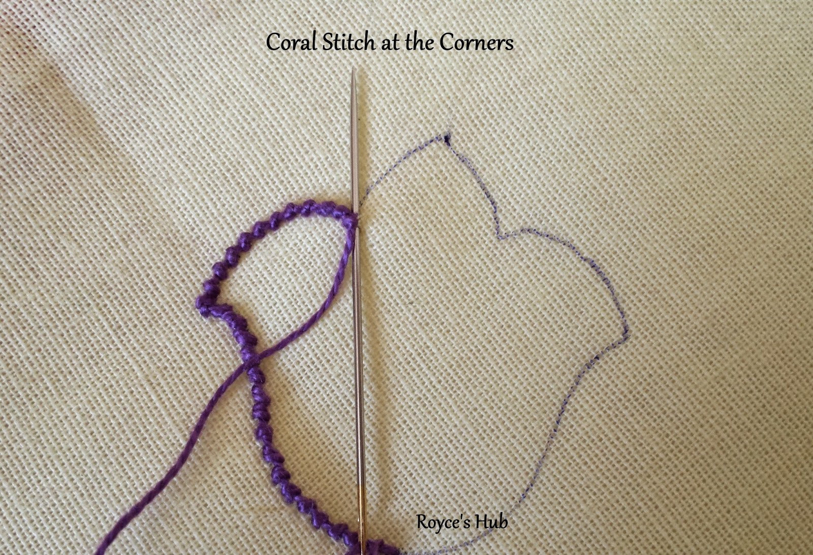 Royce's Hub: Embroidery Stitches: Coral Stitch