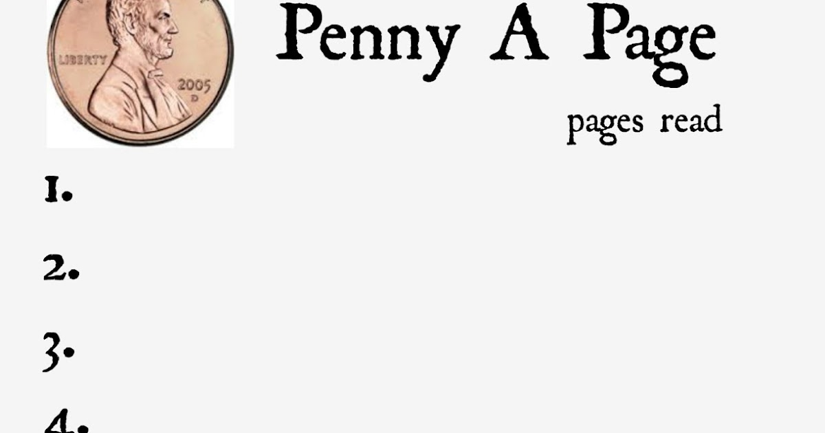 First day of summer! Free printable penny a page reading log