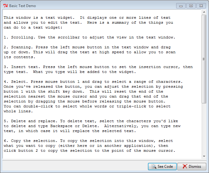 Py In My Eye: Tkinter Basic Text Demo