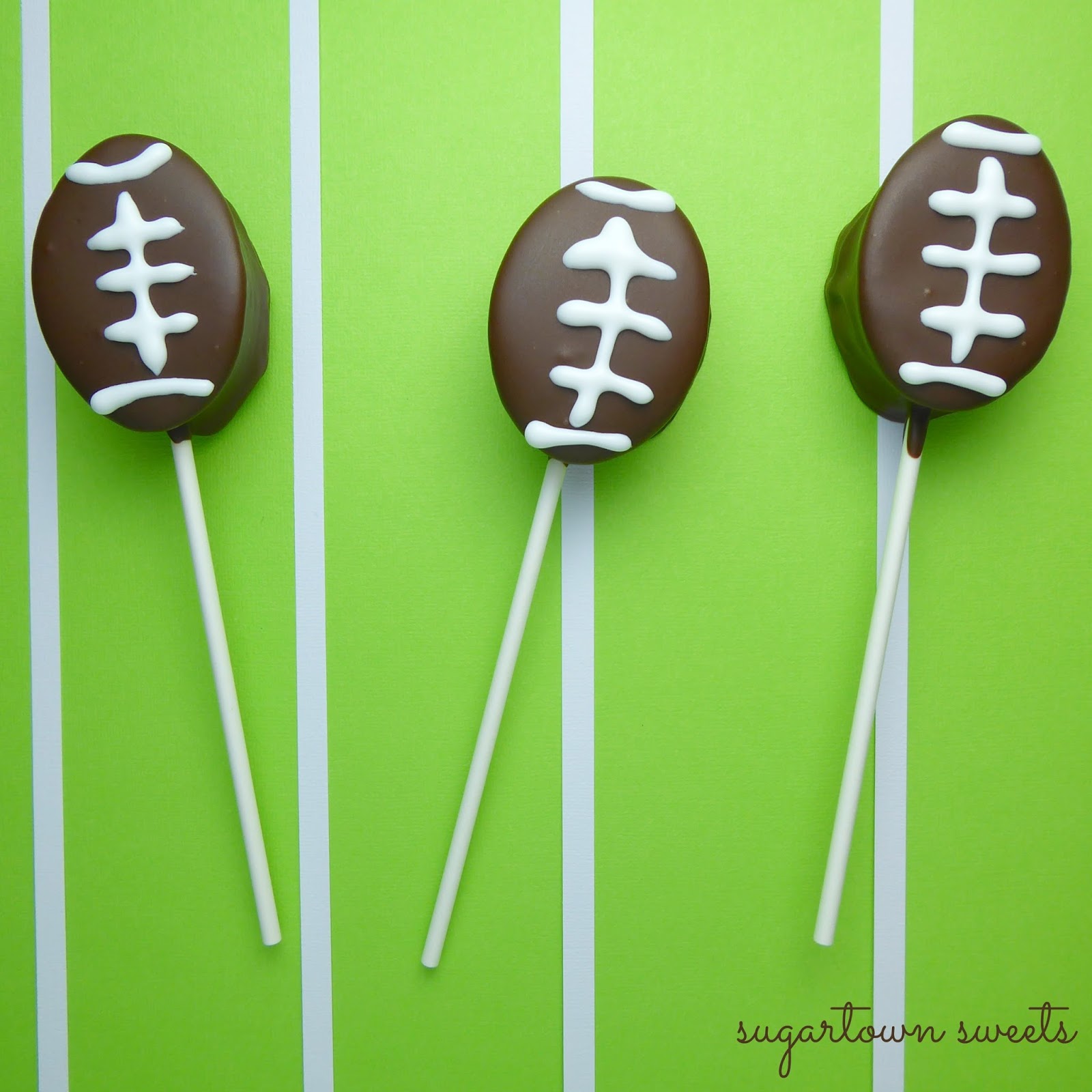 Sugartown Sweets: Football Marshmallow Pops