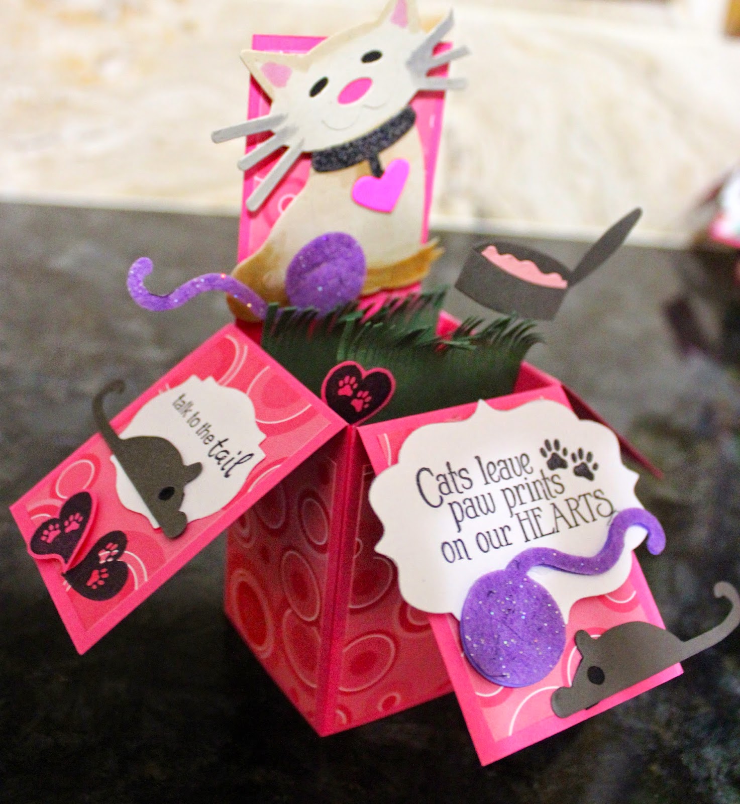 Angelic Impressions: Cat themed Card in a Box