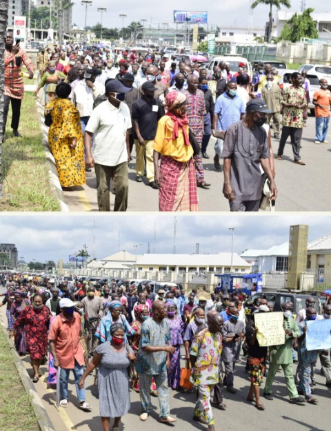Imo State Pensioners Storm The Streets To Protest Over Non-payment ...