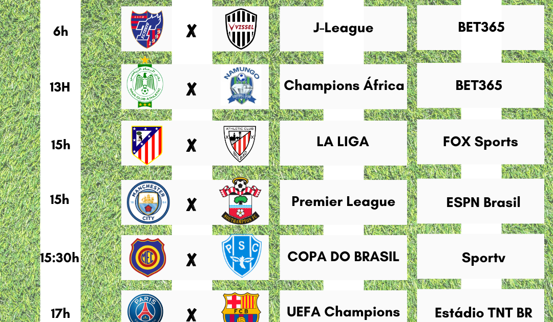 Onde tem jogo hoje?: Destaques da programação de futebol - Quarta 10/03/21