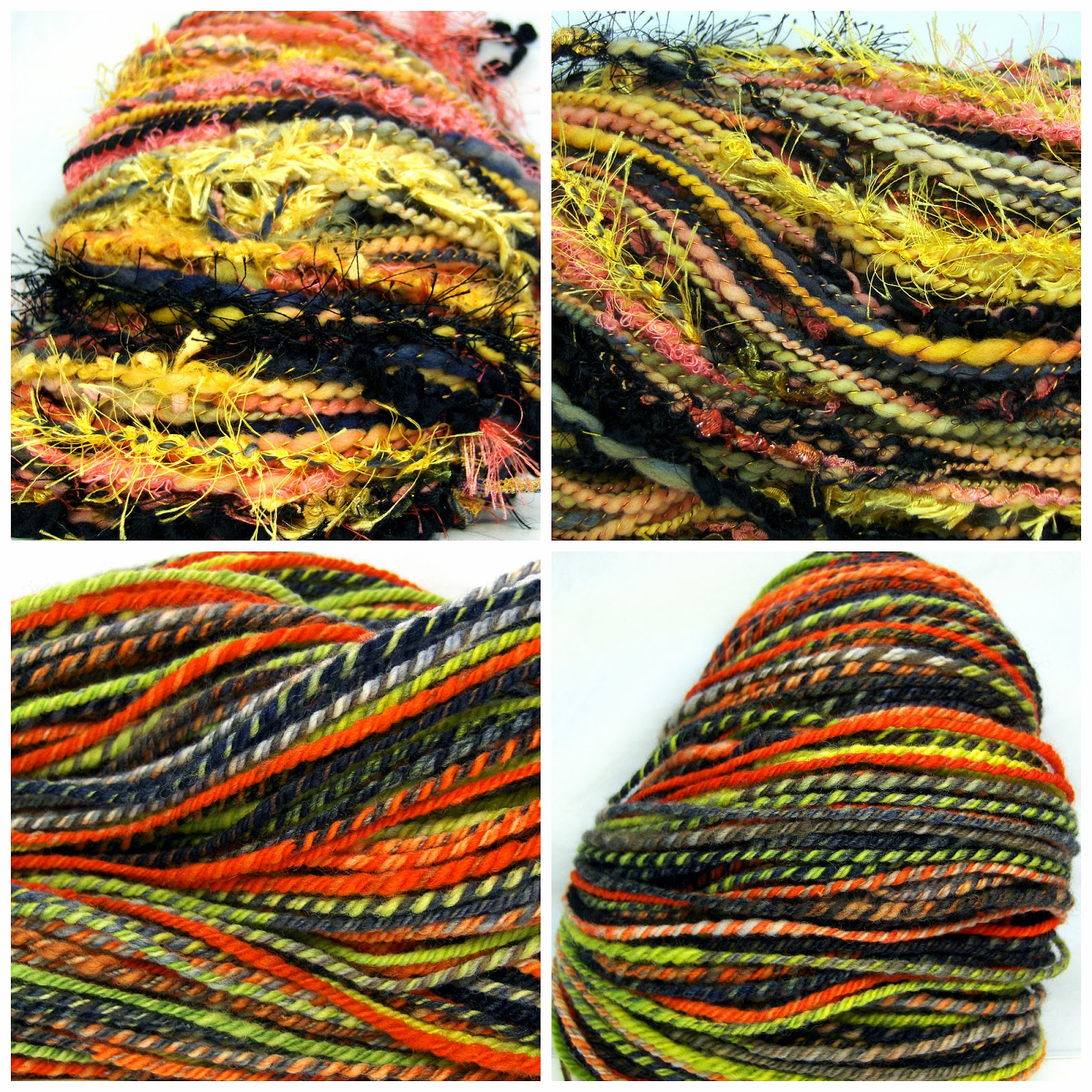 Kitty Grrlz Hand Spun Yarn and Knits: Some new yarns for Fall