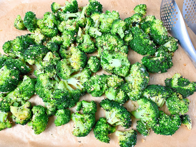 Sheet Pan Broccoli with Parmesan, Garlic and Basil