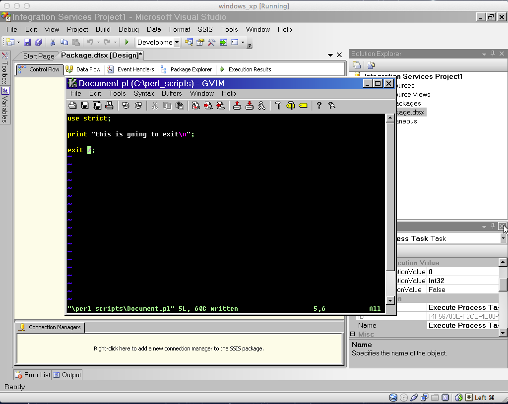 anything open source: Integrate Perl scripts into SSIS