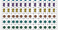 LETRA E PARA RECORTAR CON IMAGENES