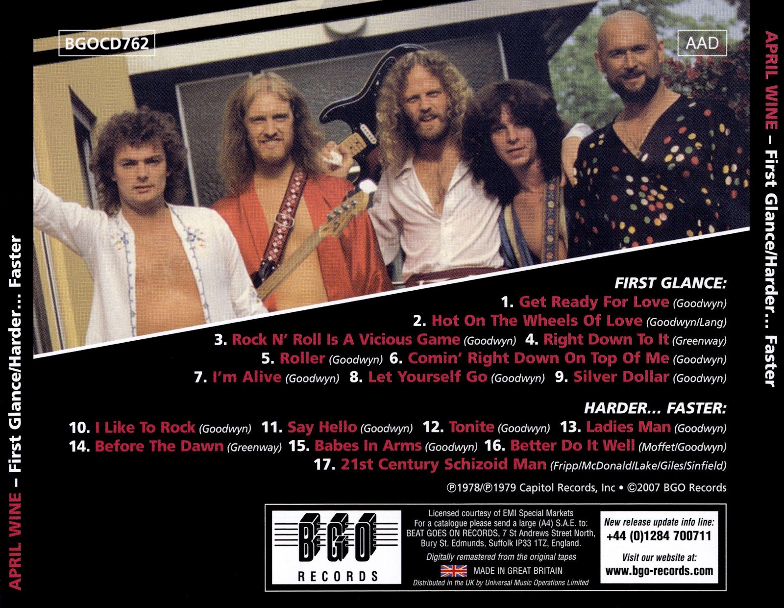 April Wine - First Glance/Harder...Faster (Remastered) (2007) ~ mail-4 ...