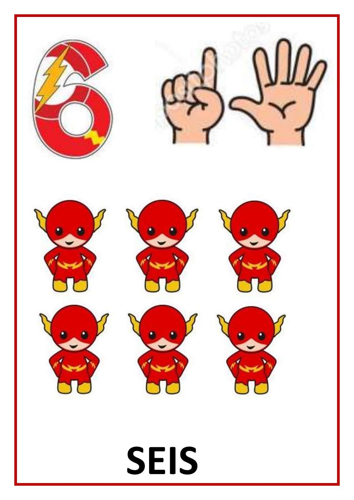 Números Cards coloridos e ilustrados com os números e as quantidades ...