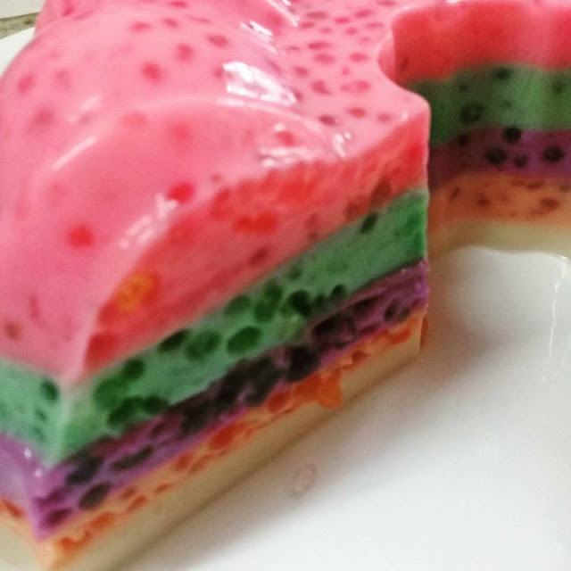 Cara Buat Puding Sagu Pelangi Yang Simple Dan Cantik. Sedap Dimakan ...