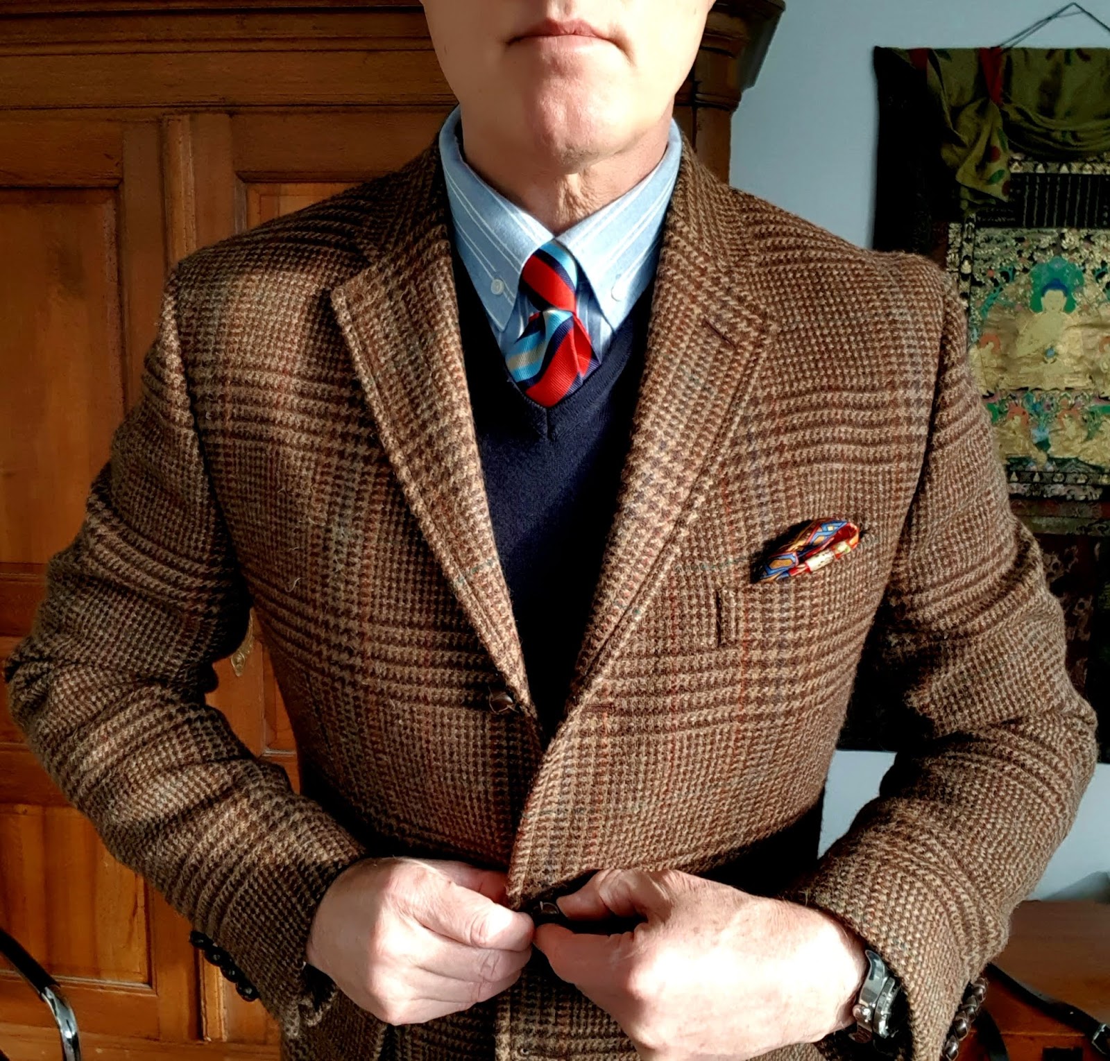 Landless Gentry: Brown Glen Check Tweed Jacket by Ralph Lauren