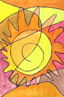 plasticaasorey: COMPONIENDO CON LA GAMA CÁLIDA EN 1º DE E.S.O.