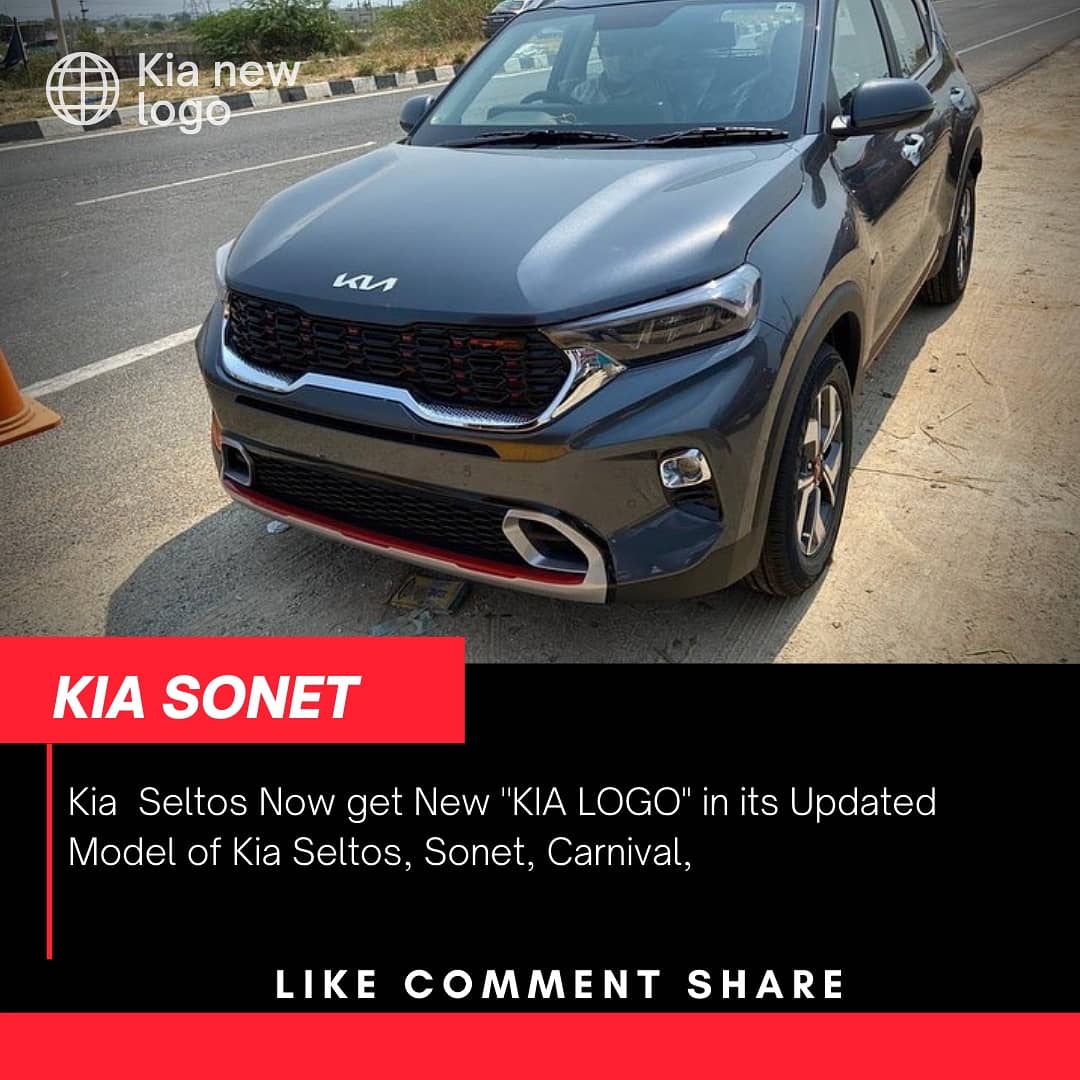 KIA SONET SPOTTED WITH NEW LOGO | KIA SELTOS NEW LOGO