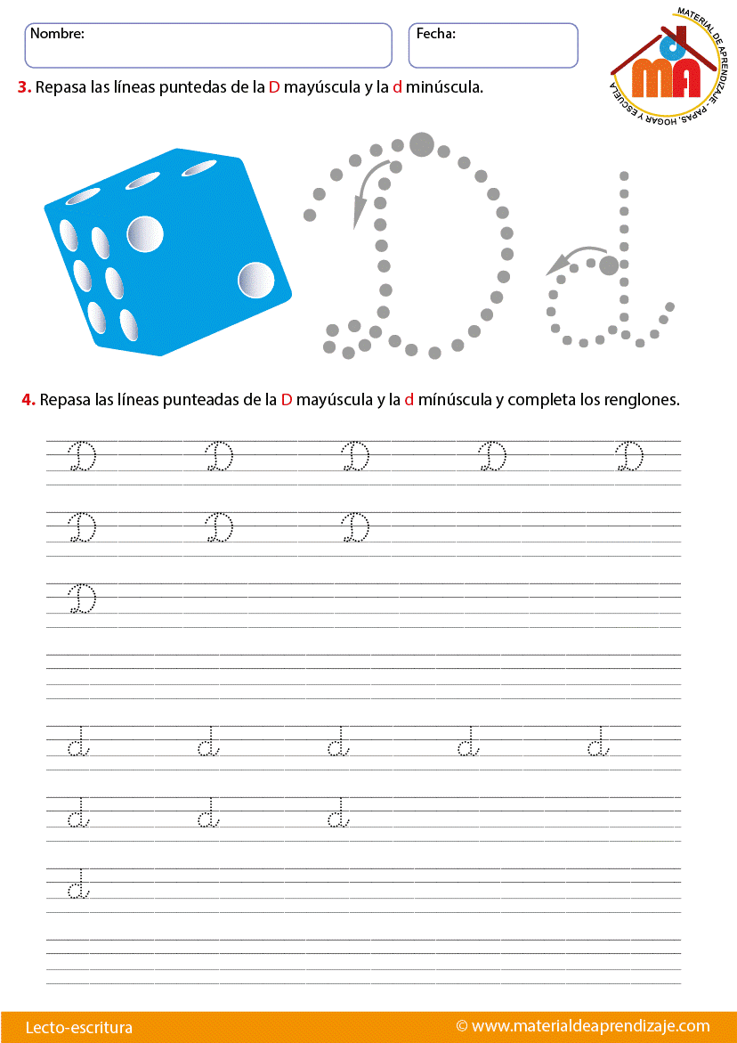 LENGUAJE: LA LETRA Dd.