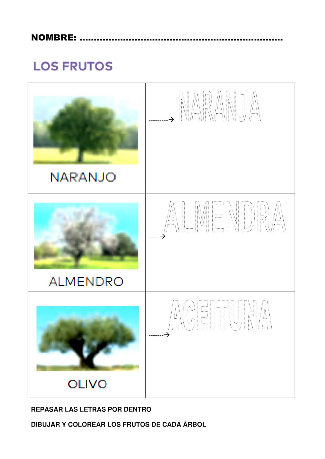 INFANTIL PUA: ACTIVIDAD LECTOESCRITURA