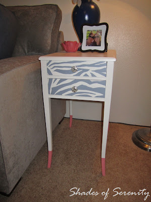 Shades of Serenity: Zebra Print Table