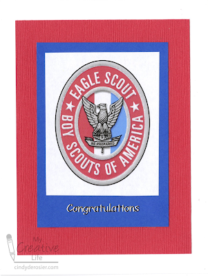 Cindy deRosier: My Creative Life: Eagle Scout Card