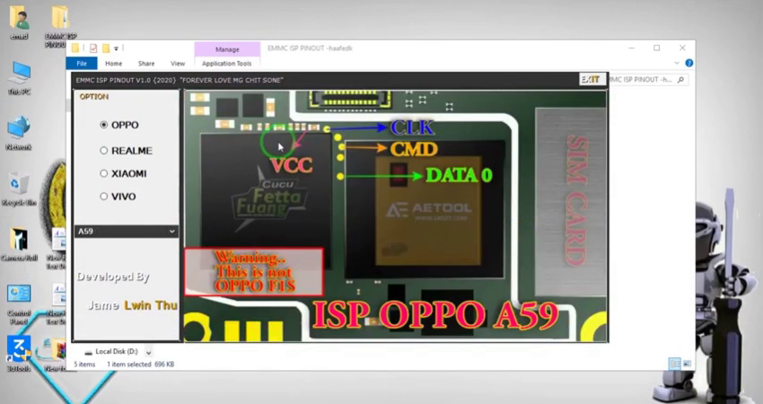 اداه لمعرفة تيست بوينت للعديد من الاجهزة EMMC ISP PINOUT V1.0 Tool For ...