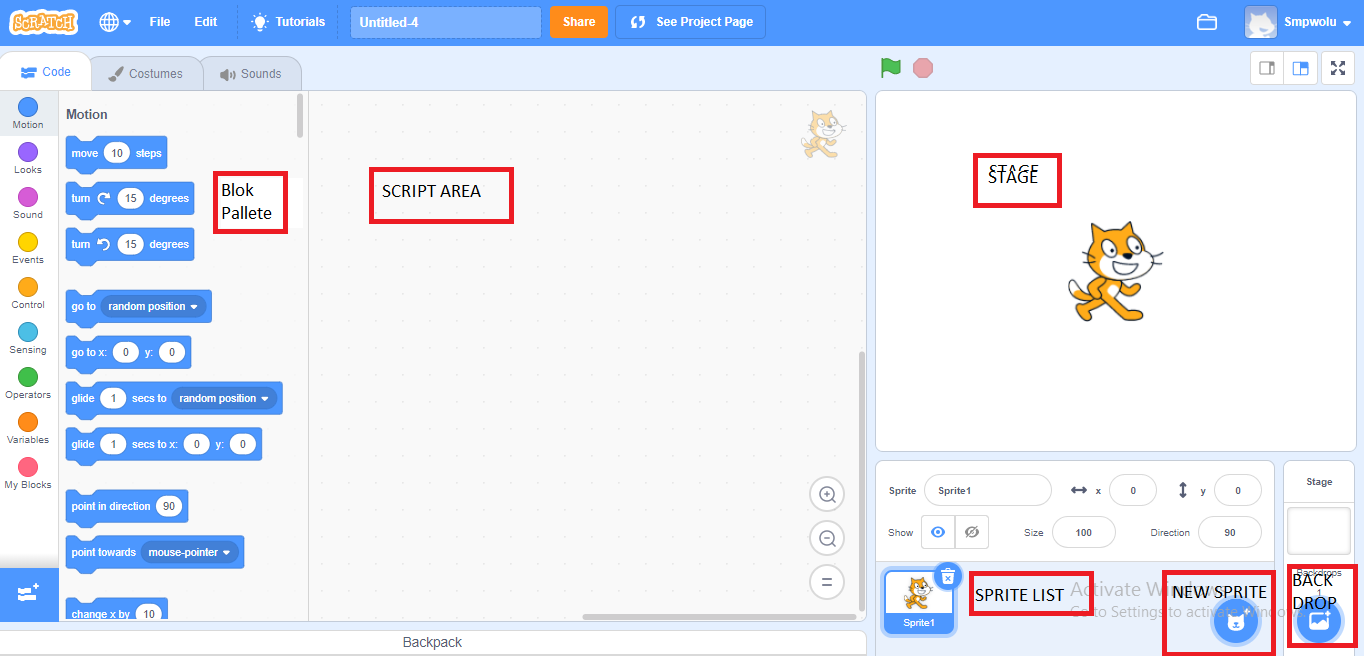 Bagian-Bagian Pada Scatch - Seputar Informatika