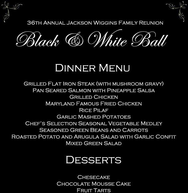 Formal Dinner Menu - Collage Template