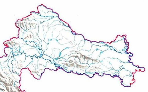 Geografija OŠ Kantrida Rijeka: Nizinska Hrvatska (slijepa karta, reljefna)