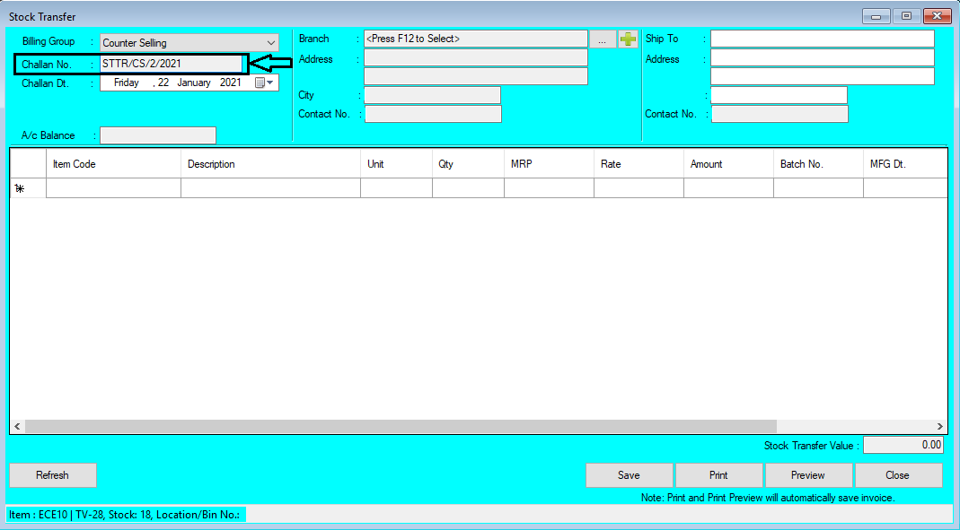 Stock Transfer Help Guide