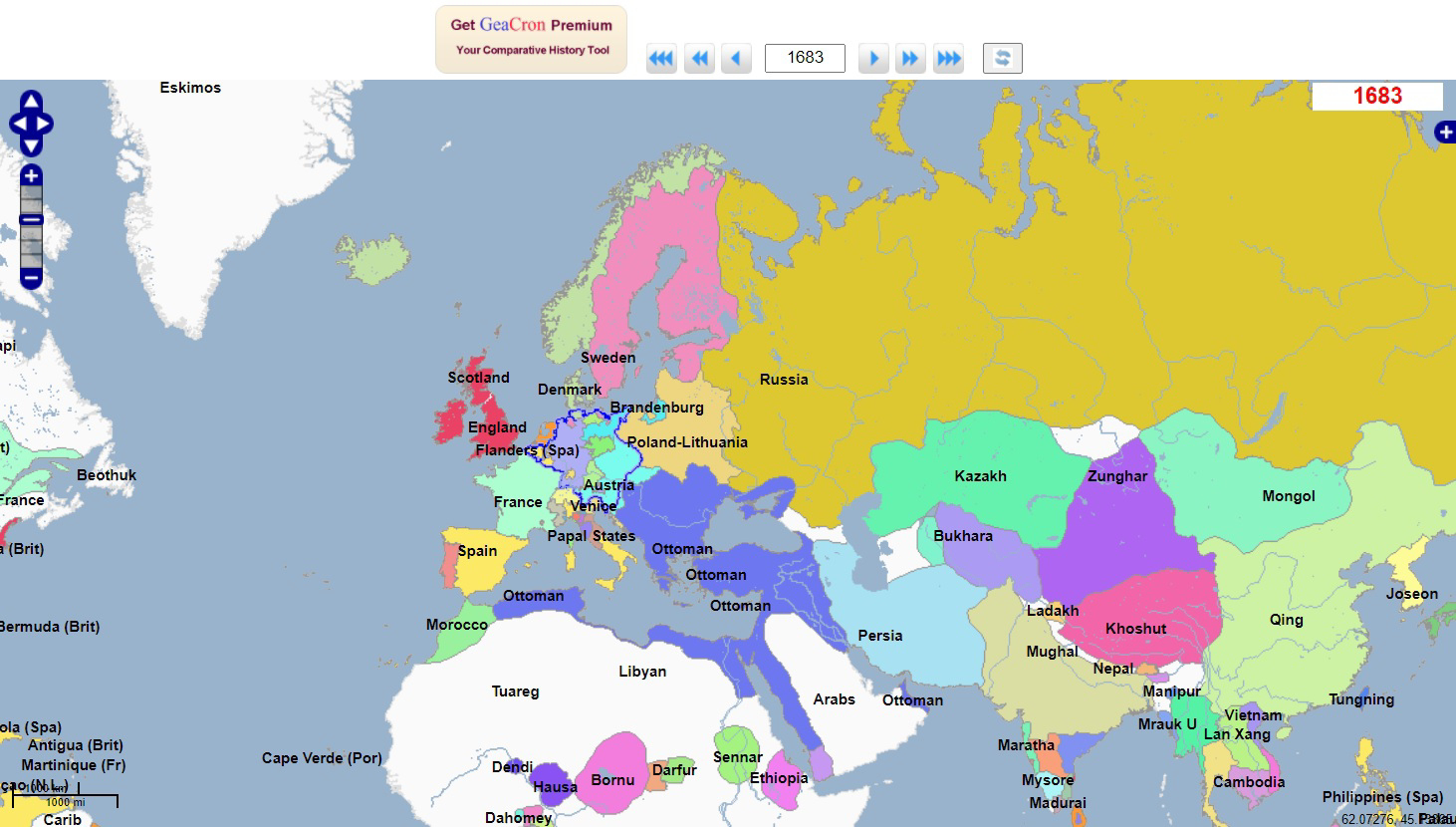 İnteraktif Tarih Atlası: Geacron.com - Günün Sitesi