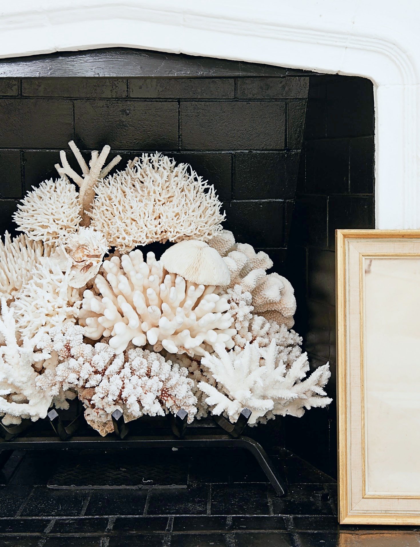 How to Decorate a NonFunctional NonWorking Fireplace with a Coastal Theme