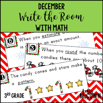 Kelly McCown: December WRITE THE ROOM with Math - Grades 3, 4, 5