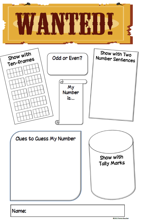 Classroom Freebies Too: Wanted Poster--Numbers to 100