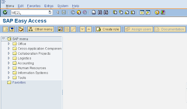 SAP TECH: ME2L ( Vendor wise purchasing documents )