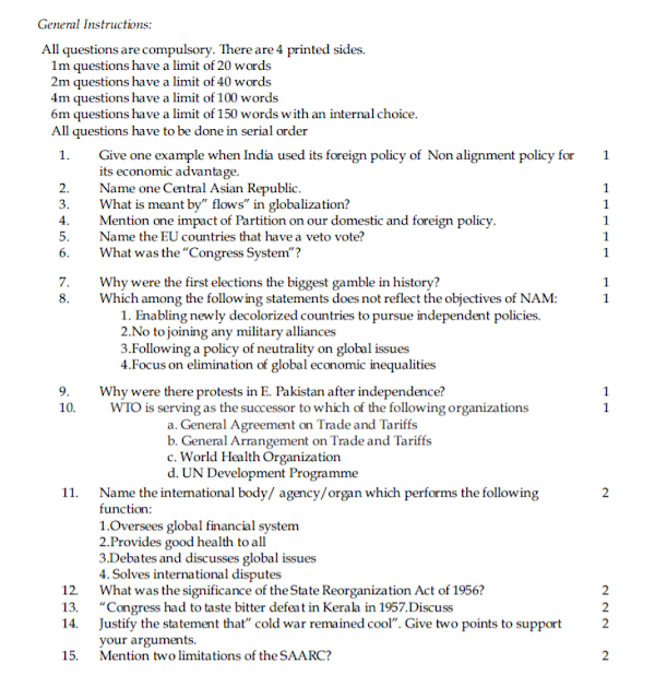 Class XII Pol.Sc. & Class X History & Pol.Sc.: CLASS XII POL.SC. SAMPLE ...