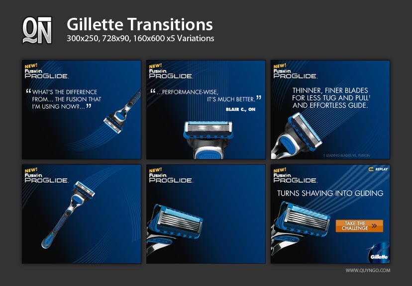 Toronto Web Designer & Developer: Gillette Transitions - Banner Ads