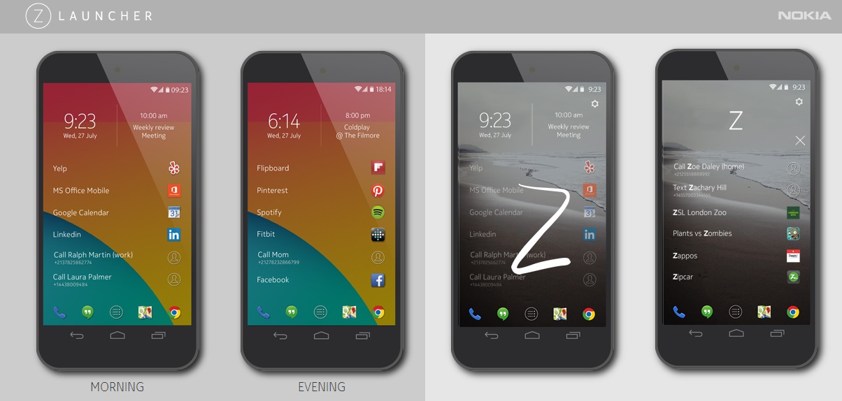 Z Launcher - Launcher dinâmico com gestos da Nokia ~ Apps do Android
