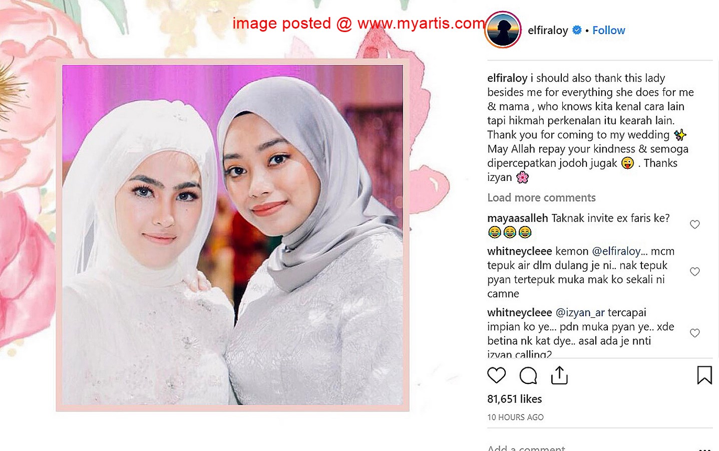MYARTIS.COM | MYARTIS | MY | ARTIS: BILA EX SUFIAN HADIR DALAM MAJLIS KAHWIN ELFIRA LOY