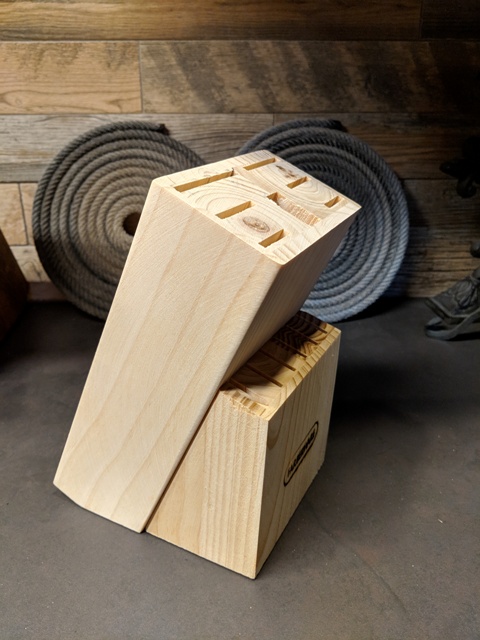 Leather Covered Knife Block