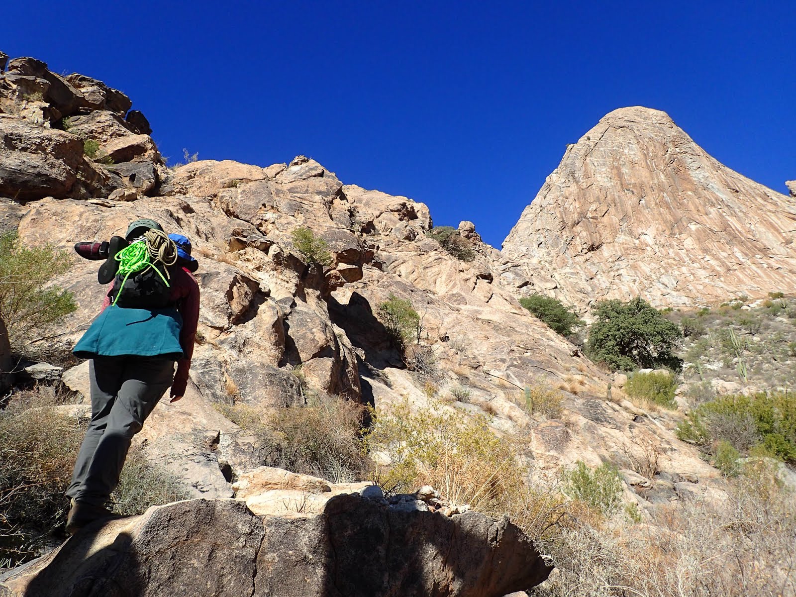 Elephant's Trunk Route on Elephant Dome Mendoza Canyon Arizona - First ...