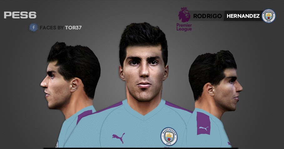 RODRI / PREMIER LEAGUE / MANCHESTER CITY ~ PES6 Faces tor37