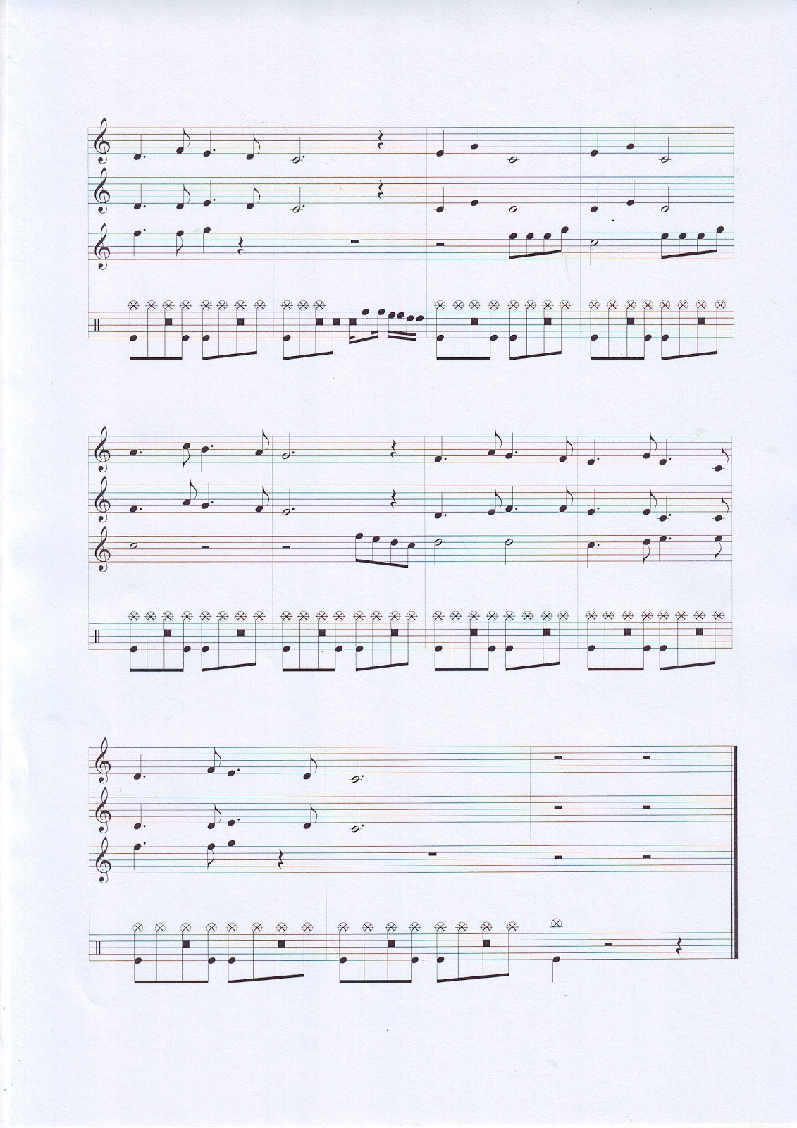 Partitur Ansambel, Lagu: Partitur Ansambel, Lagu: