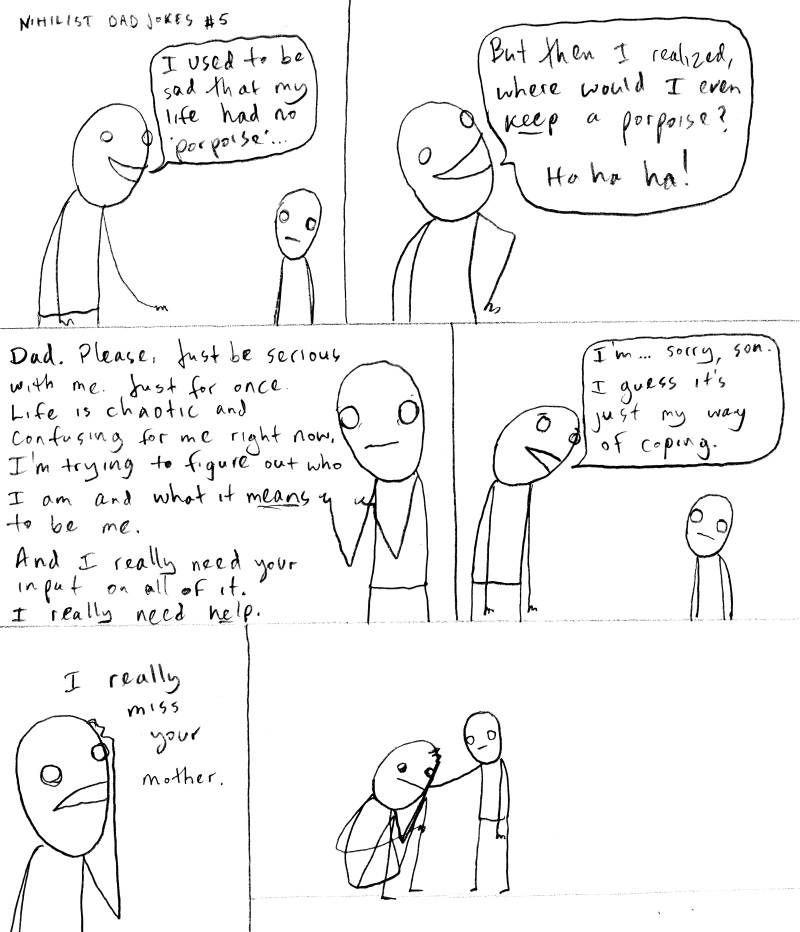 Crustacean Singles: Nihilist dad jokes #5