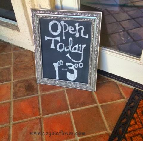 chalk paint & more: Chalk Board Open House sign
