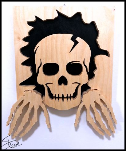 Scrollsaw Workshop: Skeleton out of wall Halloween Scroll Saw Pattern.
