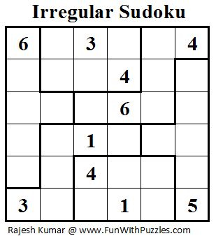 Irregular Sudoku (Mini Sudoku Series #19)