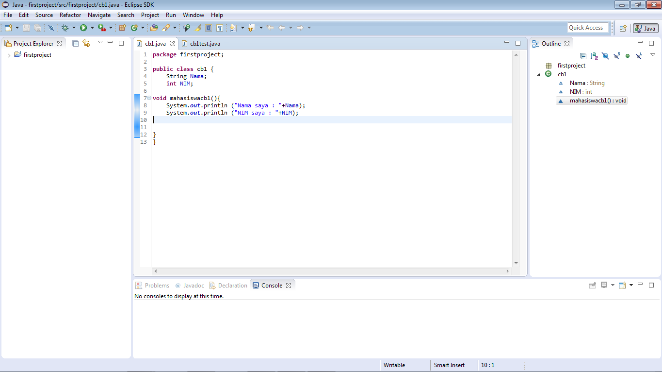 Program yang sederhana dengan aplikasi Eclipse dalam OOP | Hesti ...