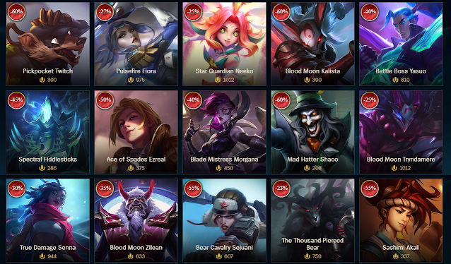 Surrender at 20: Champion & Skin Sale: Week of October 26th