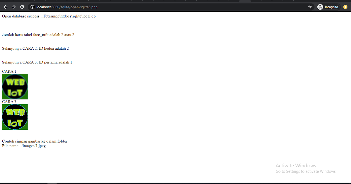 Web Internet Of Thing Go Blog Cara Membuat Koneksi Sqlite3 Dengan Php Dan Contohnya