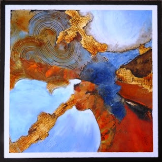 BARBARA VAN ROOYAN ABSTRACT ART: "Blue Canyon II" Original Abstract ...