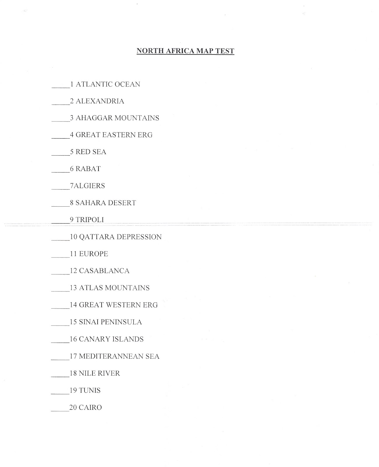 Mr. E's World Geography Page: World Geography 2019 - North Africa